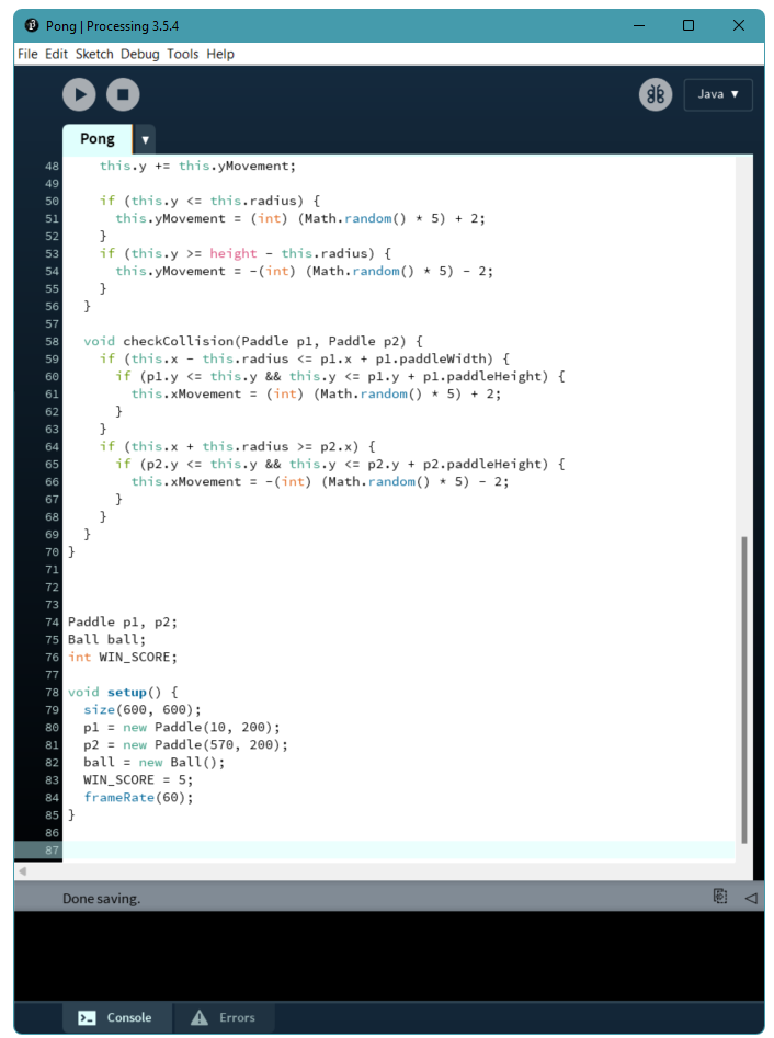 Introduction to Java and Processing